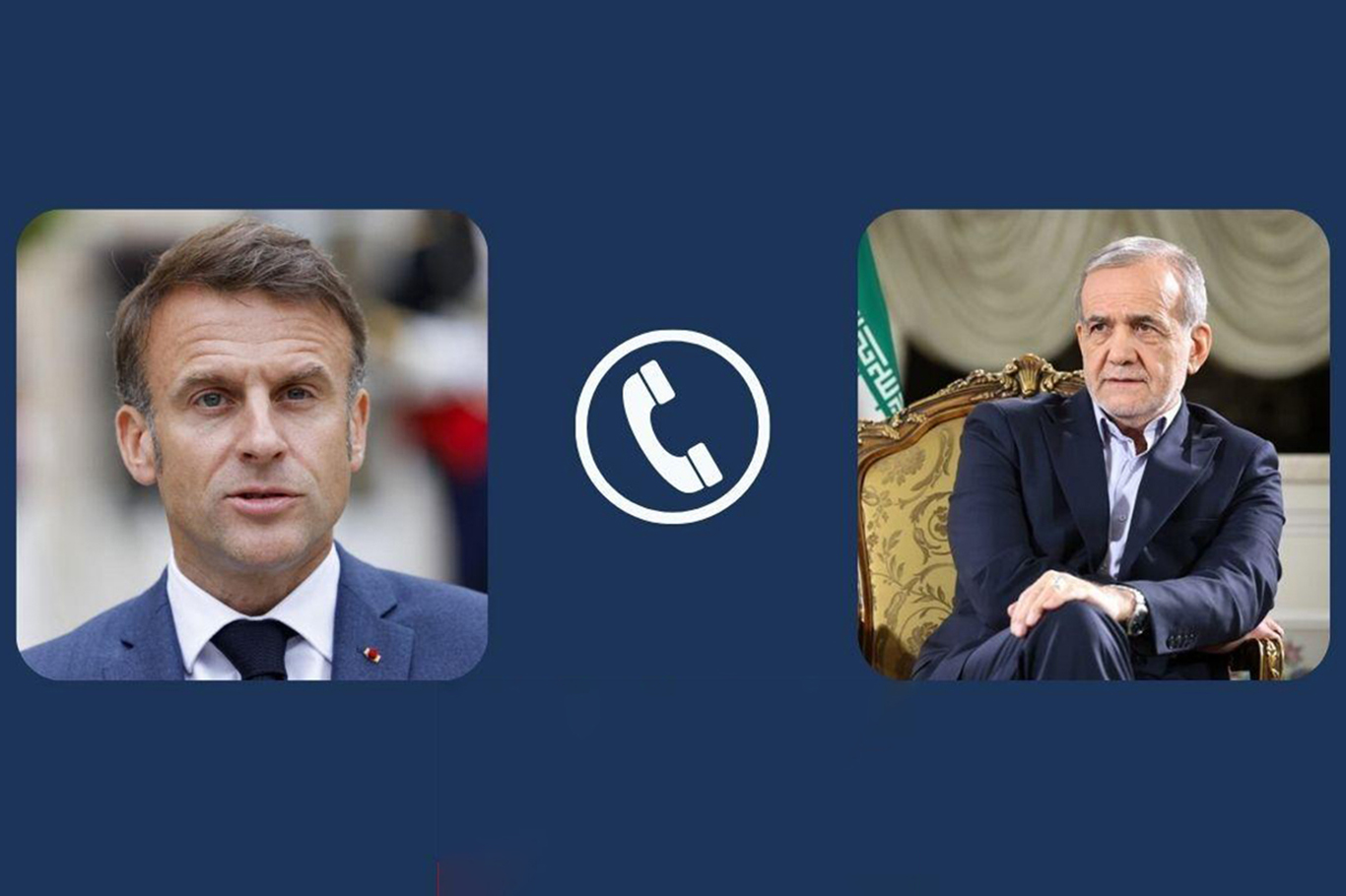 Macron calls for diplomacy after phone talks with Masoud Pezeshkian ...