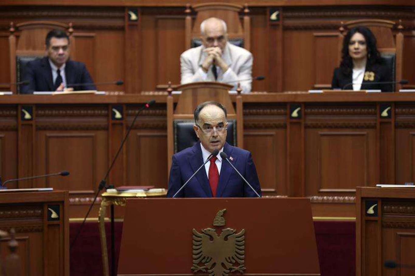 Bajram Begaj sworn in as new President of Albania - [İLKHA] Ilke News ...